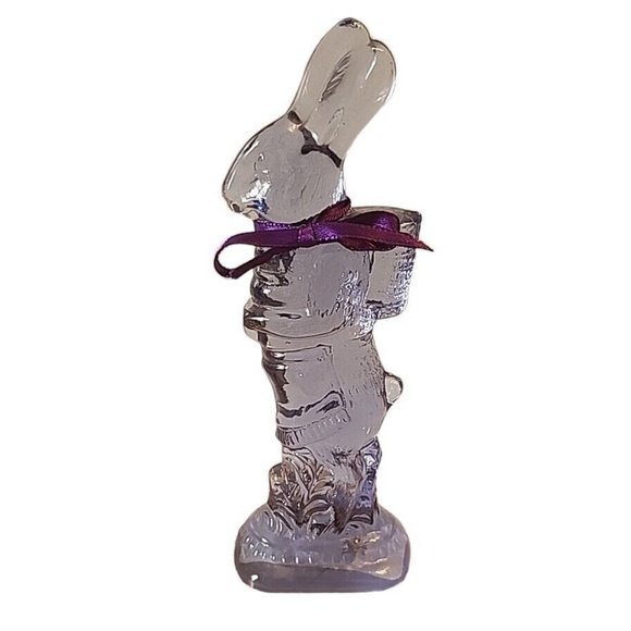 Unbranded | Accents | Purple Glass Easter Bunny Rabbit Figurine 75 ...